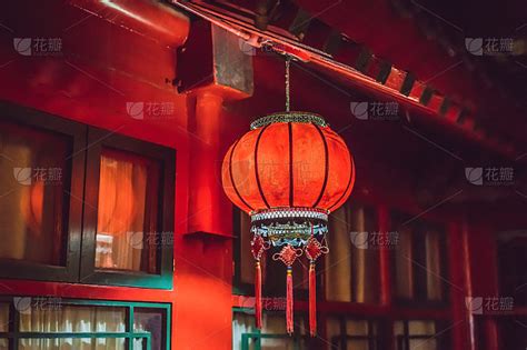 中国新年，传统装饰红东方灯笼