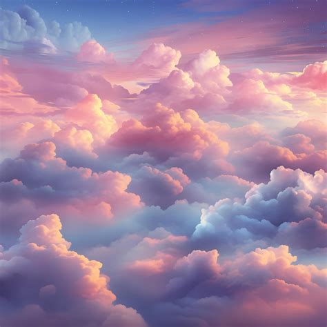 Premium Ai Image Fluffy Clouds