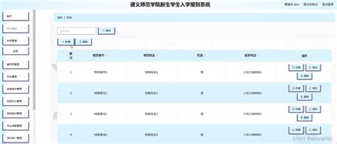 Javaphpnodejspython遵义师范学院新生学生入学报到系统【2024年毕设】php迎新系统 Csdn博客