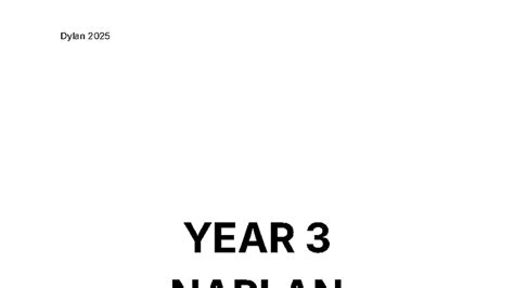Naplan Year 3 Preparation Guide Literacy And Numeracy Skills Studocu