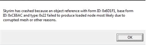 Possible Corrupt Mesh CTD Please Help Skyrim Technical Support LoversLab