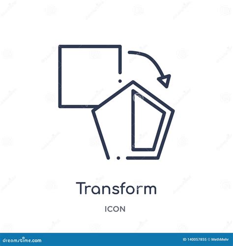 Linear Transform Icon From Geometric Figure Outline Collection Thin Line Transform Icon