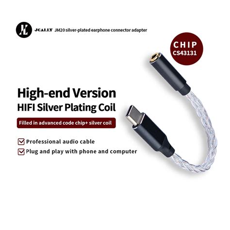 Jcally Jm20 High Performance Cs43131 Dac Decoder Type C To 35mm