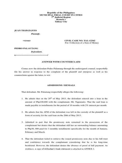 Pleading Answer V02 Pdf Pdf Lawsuit Government Information