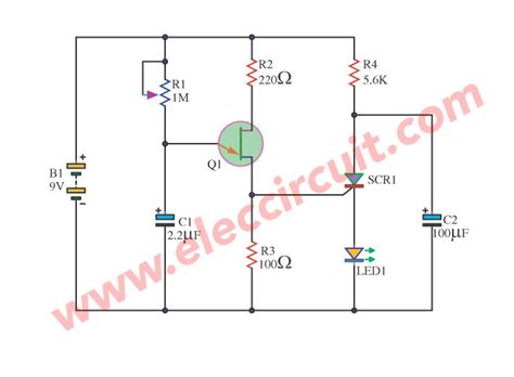 Ideas Of One LED Flasher Circuits Using Transistor IC UJT