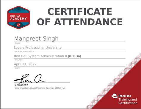 Manpreet Singh On Linkedin Redhatcertification Rhcsa Certification Lovelyprofessionaluniversity