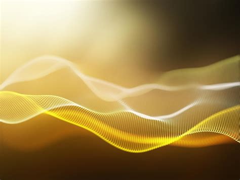 Fondo Moderno En 3d Con Ondas De Partículas Doradas Que Fluyen Foto