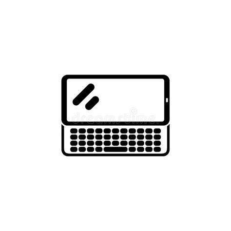 Pda Handheld Computer Solid Flat Vector Icon Isolated On White