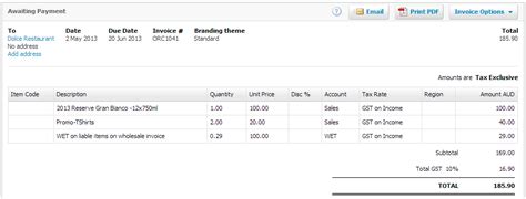 vinsight documentation configuring xero for wet tax vinsight
