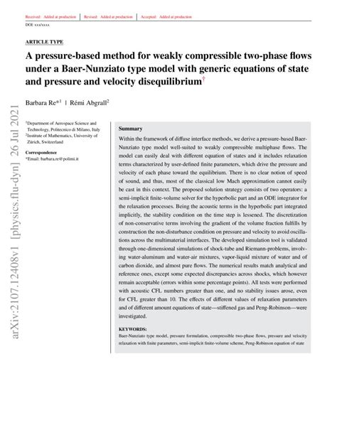 A Pressure Based Method For Weakly Compressible Two Phase Flows Under A