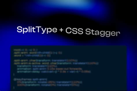 Using Splittype And Css For Staggered Scroll Text Animations In Webflow Webflow