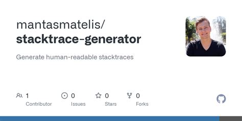 Github Mantasmatelisstacktrace Generator Generate Human Readable Stacktraces