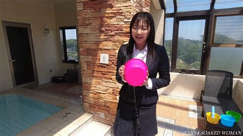 Soaked Woman Business Attire Pool Party Va