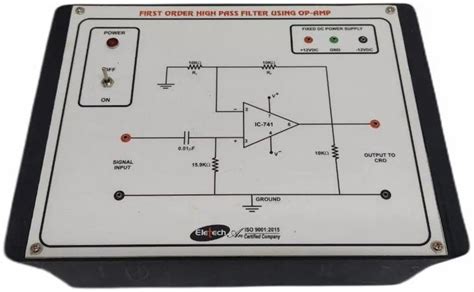 Plastic Single Phase First Order High Pass Filter Using Operational