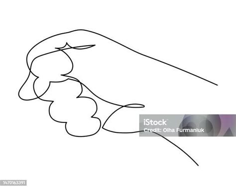 주먹 손 한 줄 예술 손으로 그린 연속 윤곽 손가락으로 손바닥 한 선 스타일 미니멀리스트 디자인 그리기 편집 가능한 획 나는 개념에 대한 스톡 벡터 아트 및 기타 이미지