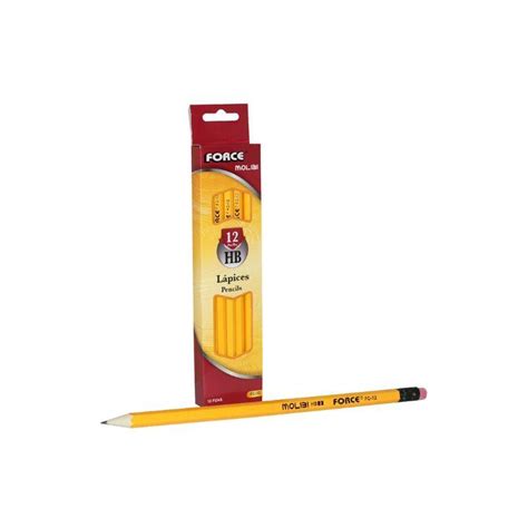 Lápices Force Triangular Hb 2 Con Borrador Doc