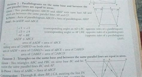 Theorem 2 Parallelograms On The Same Base And Between The Ame Parallel
