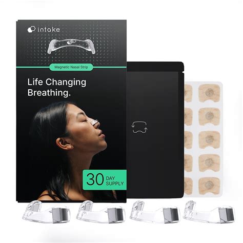 Intake Breathing Nasal Strip Starter Kit 30 Count Clear Boost
