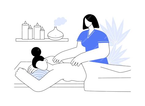 Premium Vector Relaxing Massage Isolated Cartoon Vector Illustrations