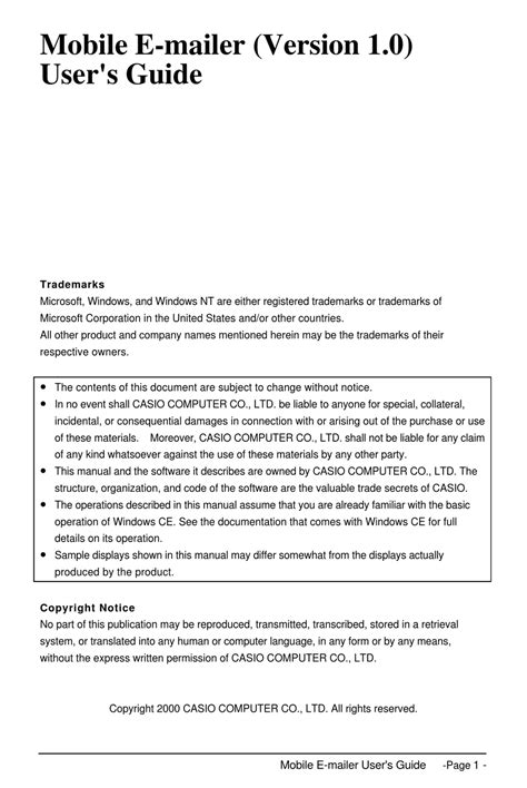 Casio Cassiopeia Pocket Pc User Manual Pdf Download Manualslib