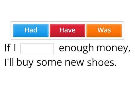 Conditional Complete The Sentence