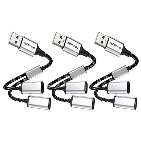 USB Male To USB C Female Adapter USB Splitter Y Cable USB A Male To USB C Female Cord