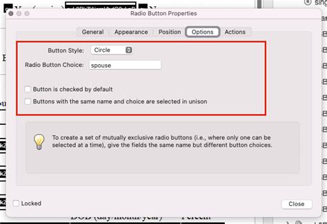 Solved Radio Button Groups Adobe Community 13141415