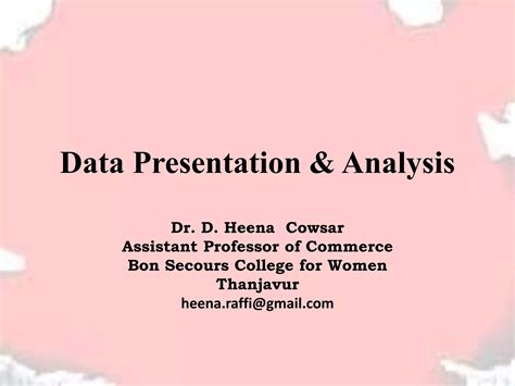 Data Presentation And Analysispptx