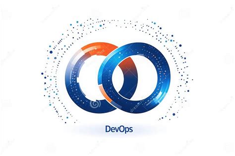 Devops Concept Visual Featuring Infinity Loop Symbol With Dynamic Blue