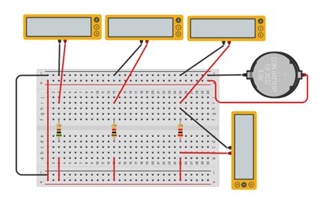 Circuit Design Parallel Circuit Different Resistance 3v Tinkercad