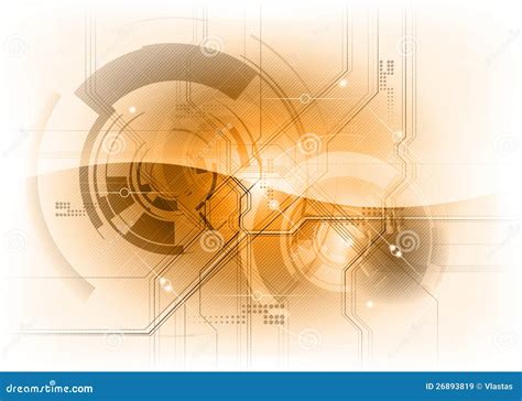 Tech Background Orange Stock Vector Illustration Of Abstract