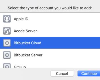 Xcode Source Control Accounts
