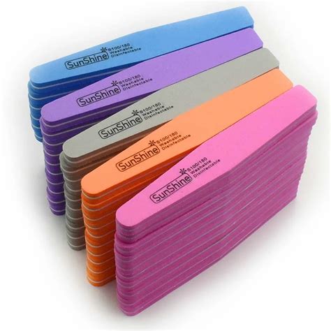 Timistory 10 шт двухсторонние пилки для ногтей буфер 100 180 триммер буфер Лайма тонгл