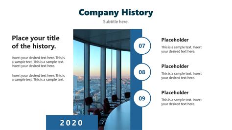 Company History Timeline With Infographic Icons SlideModel