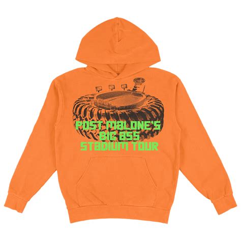 Big Ass Stadium Tour Orange Hoodie Post Malone Official Shop