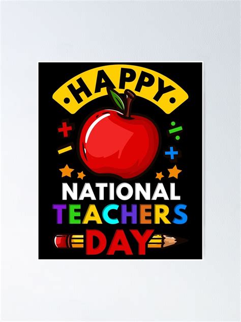 National Teachers Day Poster By Mealla Redbubble