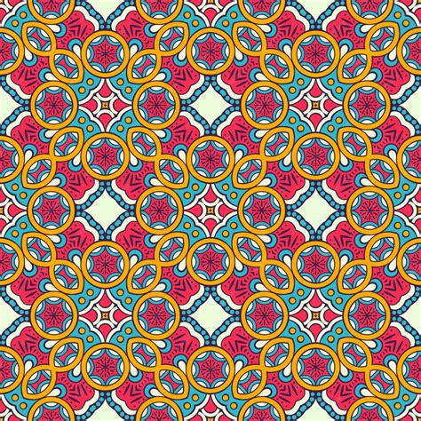 Premium Vector Decorative Geometric Tile Seamless Pattern