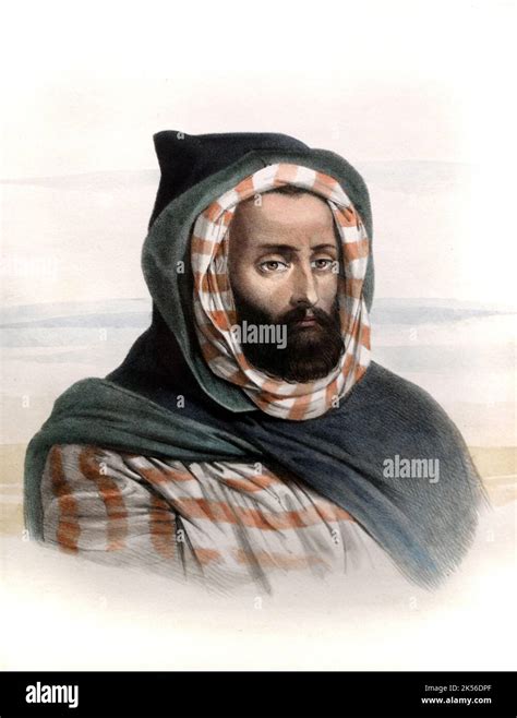 Portrait Of Algerian Emir Abdelkader Abd El Kader Or Abdelkader Ibn Muhieddine 1843 By Adolphe
