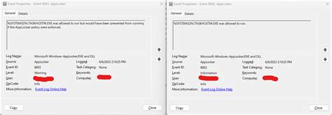 applocker policies are not being enforced event when the