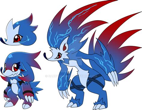 Digimon Lightning Hog Adopt Set By Sakuyamon On Deviantart