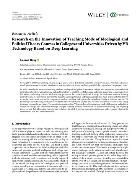 Pdf Research On The Innovation Of Teaching Mode Of Ideological And Political Theory Courses In