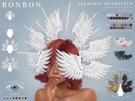 Second Life Marketplace Demo Bonbon Seraphic Headpiece Unrigged