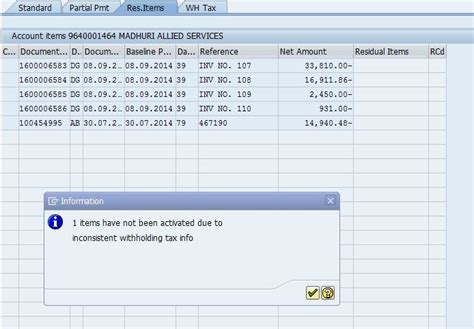 Solved Inconsistent Withholding Tax Info Sap Community