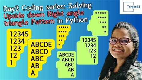 Day3 Coding Series Solving Upside Down Right Angle Triangle Pattern In Python Interviews