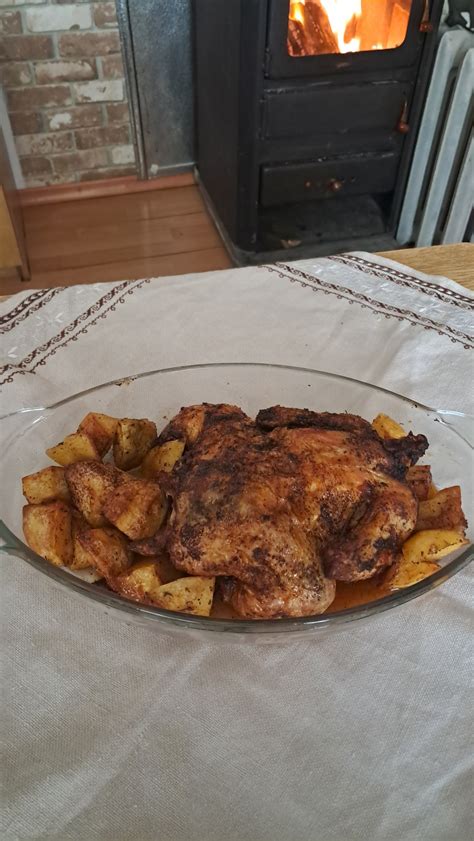 🍲Готвене и рецепти за еър фрайър Airfryer 😋 За първи път пекох пиле с картофи в еър фрайър и