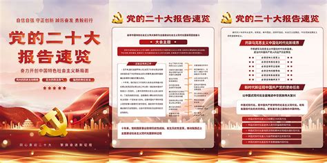 党的二十大报告速览挂图模板psd素材大图网图片素材