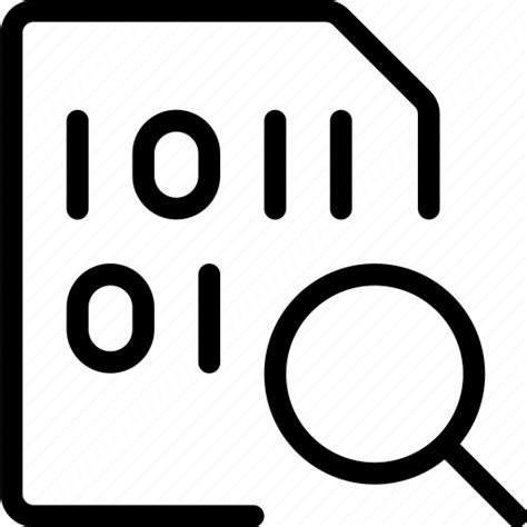 binary code file find programming query search icon