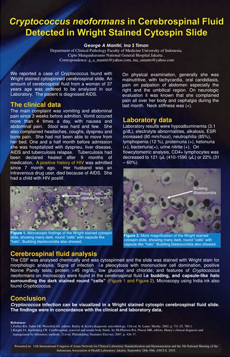 Pdf Cryptococcus Neoformans In Cerebrospinal Fluid Detected In Wright
