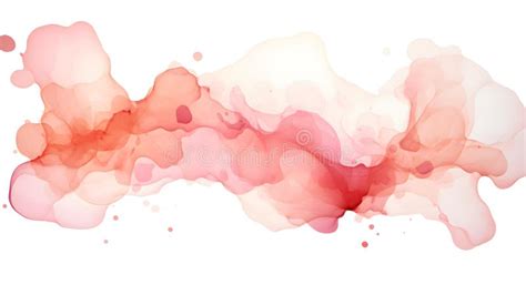 Blush Watercolor Blobs On White Background Artistic Presentation Background Stock Illustration