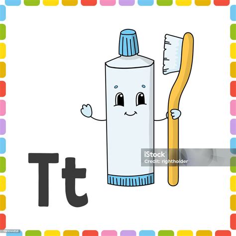 재미 있는 알파벳 Abc 플래시 카드 만화 귀여운 캐릭터 흰색 배경에 고립입니다 어린이 교육 학습 편지 벡터 일러스트입니다 0명에 대한 스톡 벡터 아트 및 기타 이미지